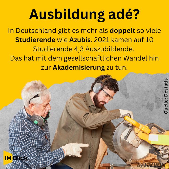 Wie sich die Zahl der Azubis gewandelt hat