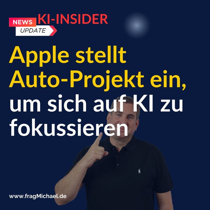 Apple stellt Auto-Projekt ein, um sich auf KI zu fokussieren