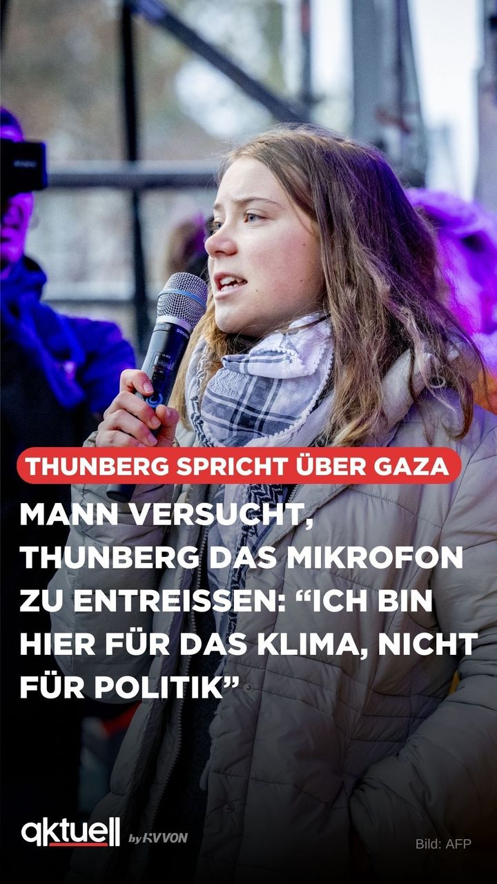 Greta Thunberg spricht über Gaza bei Klimademo in Amsterdam