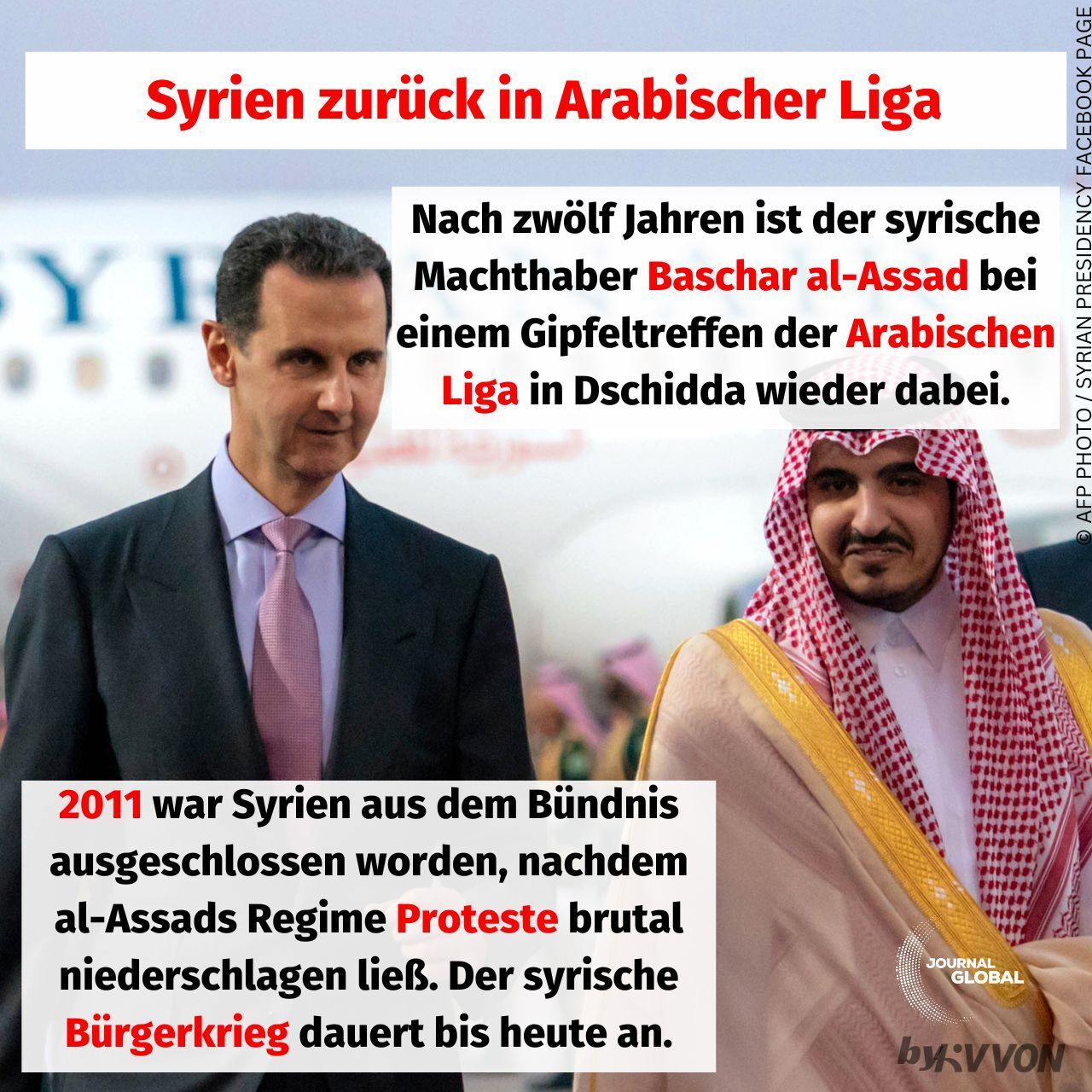 Gipfeltreffen der Arabischen Liga: al-Assad kehrt zurück